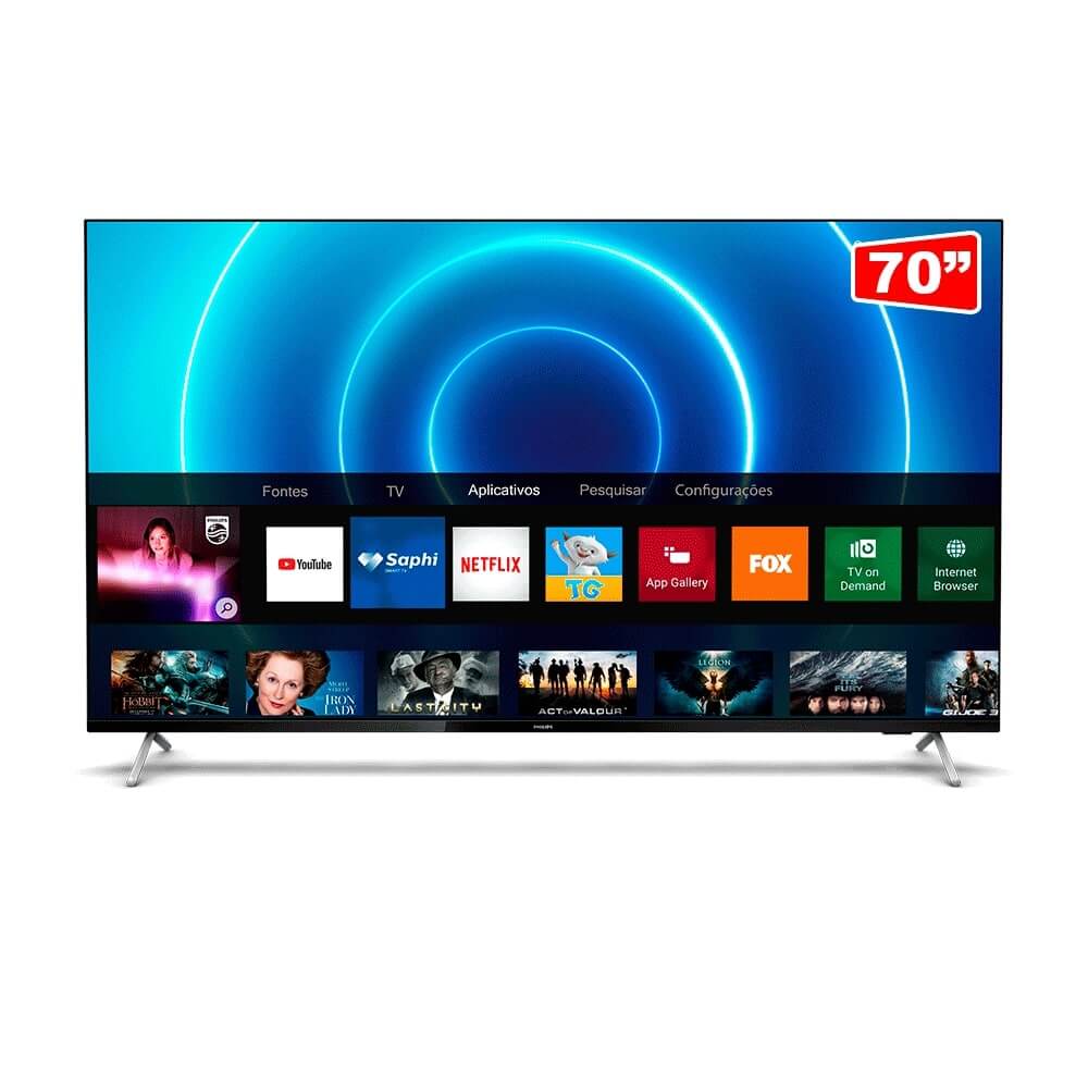 Smart TV Philips 70" 4K UHD WiFi 70PUG7625/78
